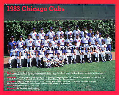 1983 CHICAGO CUBS BASEBALL TEAM 8X10 PHOTO | eBay