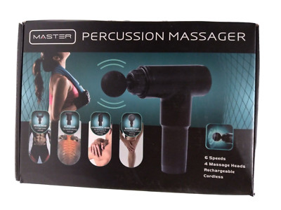 MASTER PERCUSSION MASSAGER - Cordless, 4 Heads 6 Speeds and ...