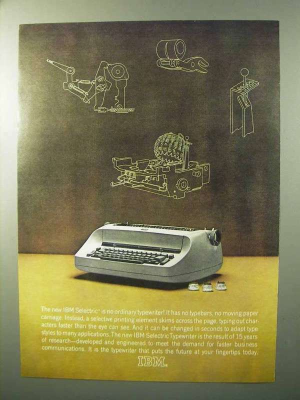 1964 IBM Selectric Typewriter Ad | eBay