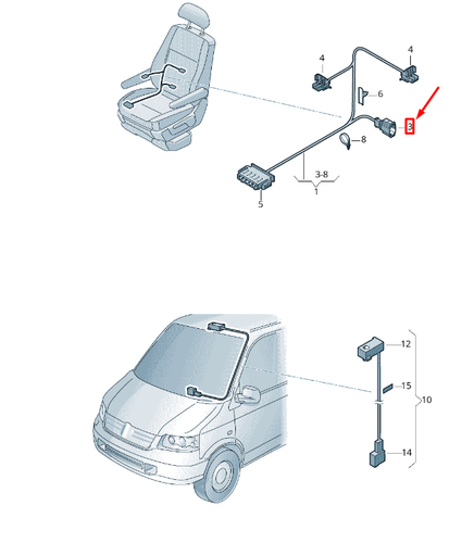New VW TRANSPORTER VI T6 Flat Connector Housing 2 Pin 1J0972712 | eBay