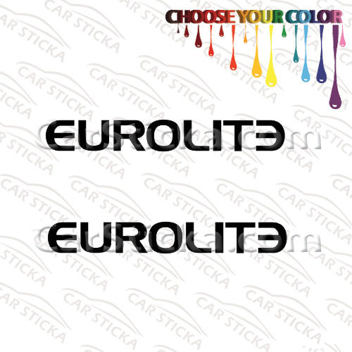 2 of 8" Eurolite racing car truck bumper window vinyl stickers decals ...