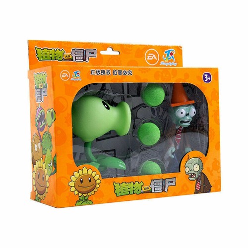 Action Figures Plants Vs. Zombies Kits Peashooter Bucket Zombie Kid ...
