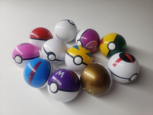 Pokémon Pokeball Lot Of 11 Different Colors 2.5 Inches Nintendo Poke ...