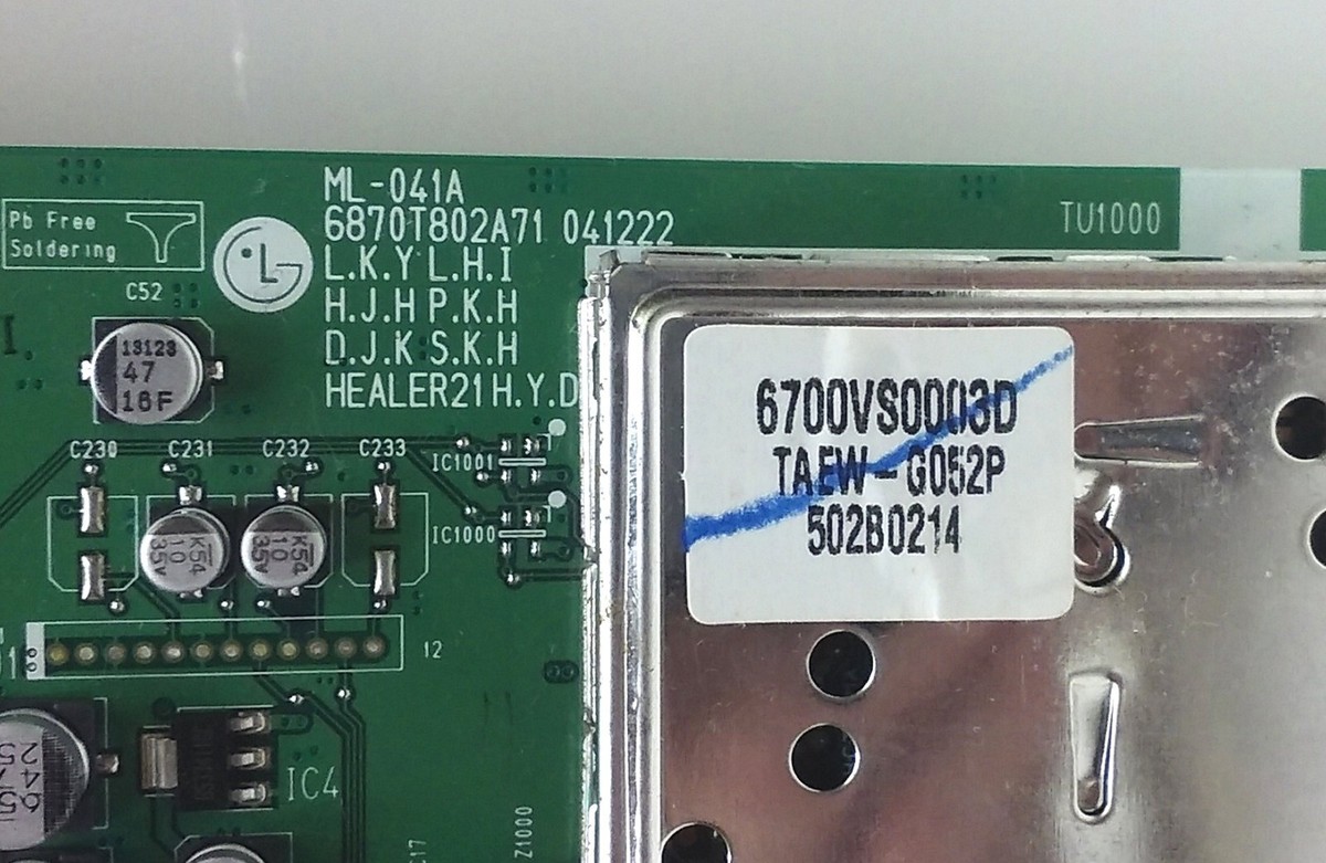 Zenith Z23LZ5R Main Board 3911TKK720P (6870T802A71) | eBay Zenith Z23LZ5R Main Board 3911TKK720P (6870T802A71) | eBay