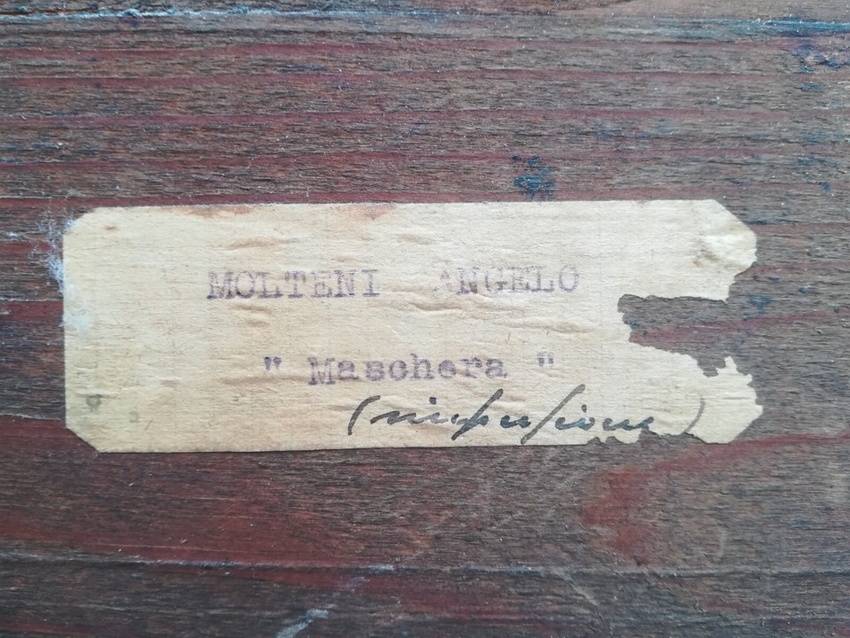 Molteni Angelo disegno "Maschera" con cornice di pregio in legno | eBay