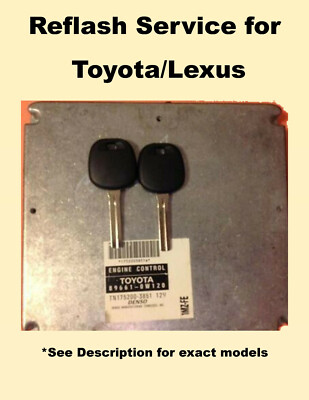IMMOBILIZER ECU REFLASH SERVICE WITH 2 UNCUT KEYS FOR TOYOTA/LEXUS | eBay