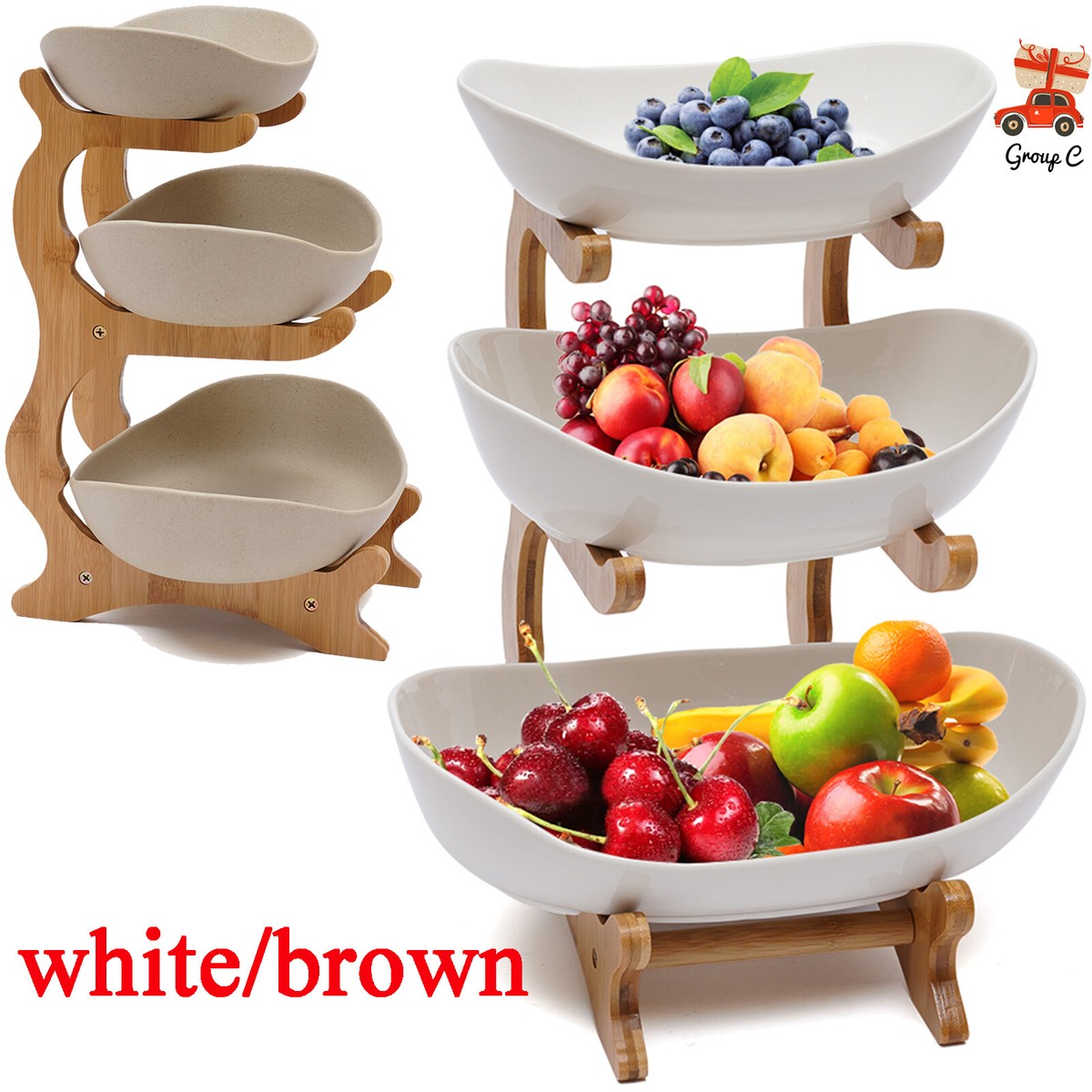 Tiered Bowl Stand Expressly Hubert® X PRESSLY Bamboo Collection