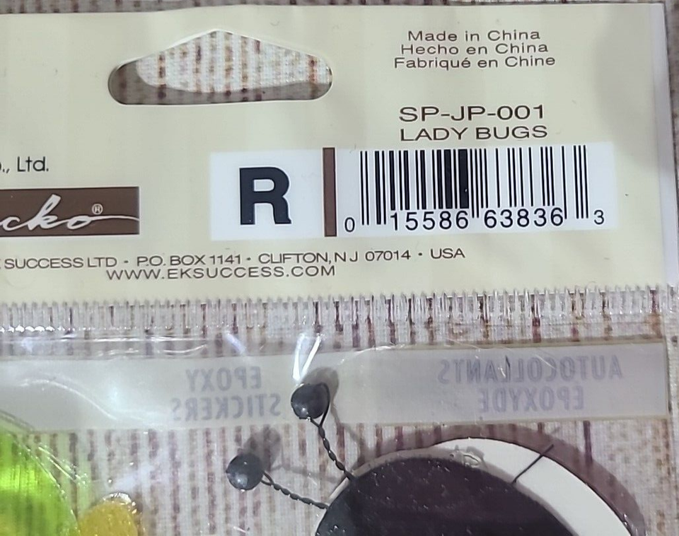 Jolee's Boutique EK Success Lady Bugs Flowers Epoxy Stickers Crafts New ...