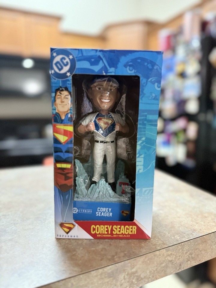 TEXAS RANGERS COREY SEAGER light up SUPERMAN BOBBLEHEAD THEME NIGHT 7 ...
