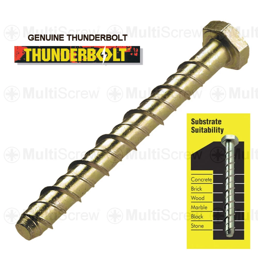 M8 X 150Mm Genuine Thunderbolt Masonry Concrete Anchor, 45% OFF