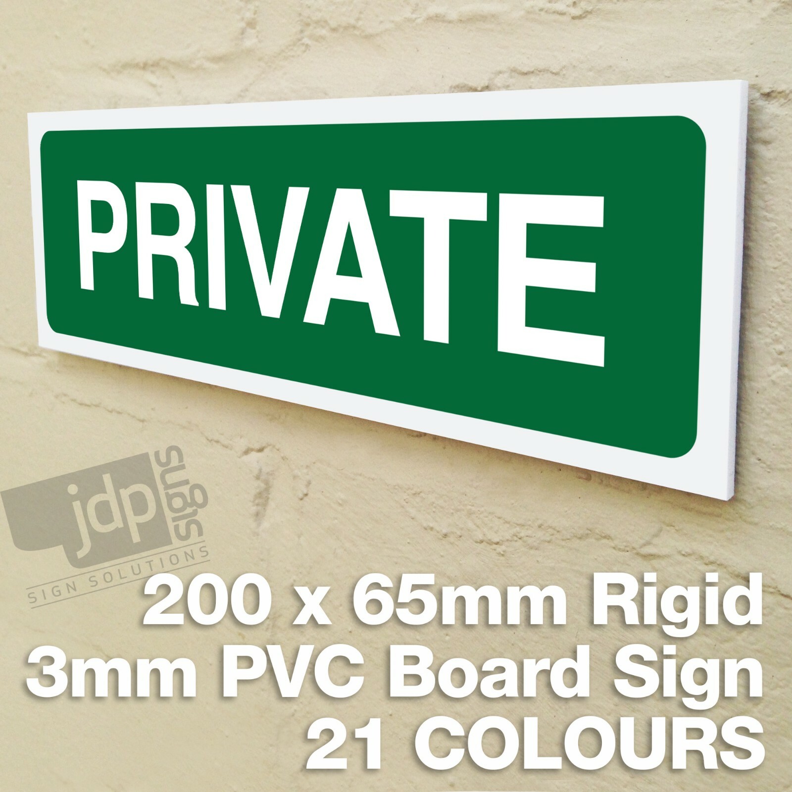 PRIVATE 3MM RIGID PVC BOARD SIGN - 21 COLOURS | eBay UK
