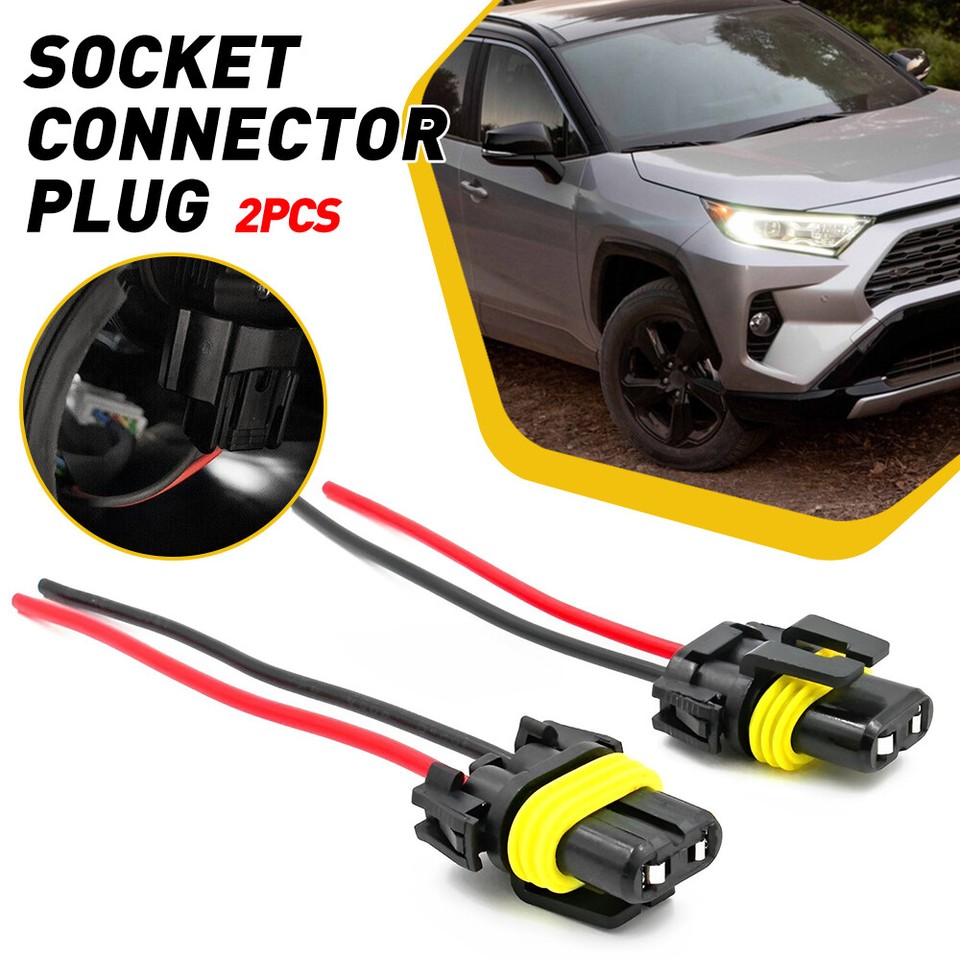 US Location H9 H11 H8 Female Adapter HID Socket Connector Plug Wire ...