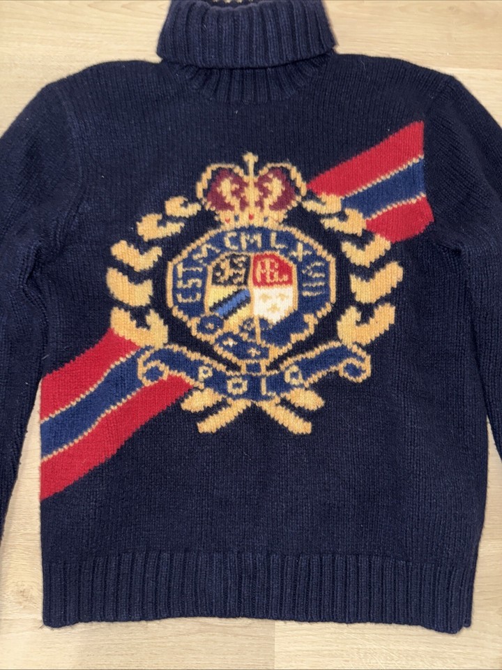 Vintage Polo Ralph Lauren Snowbeach P Wing Stadium 92 Rare Crest ...