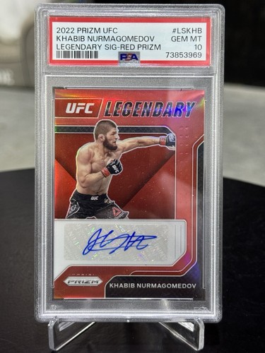 2022 PRIZM UFC KHABIB NURMAGOMEDOV LEGENDARY SIG RED /99 PRIZM PSA 10 # ...