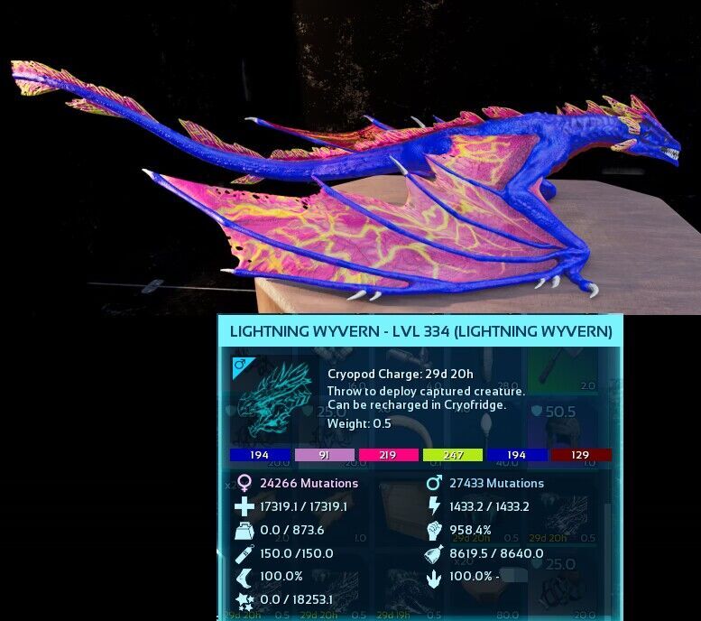 ARK Survival Evolved Ascended PvE Lightning Wyvern (dragon) | Sony ...