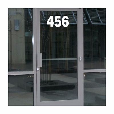 BUSINESS ADDRESS NUMBER VINYL DECAL ON WINDOW STREET NUMBER STICKER | eBay