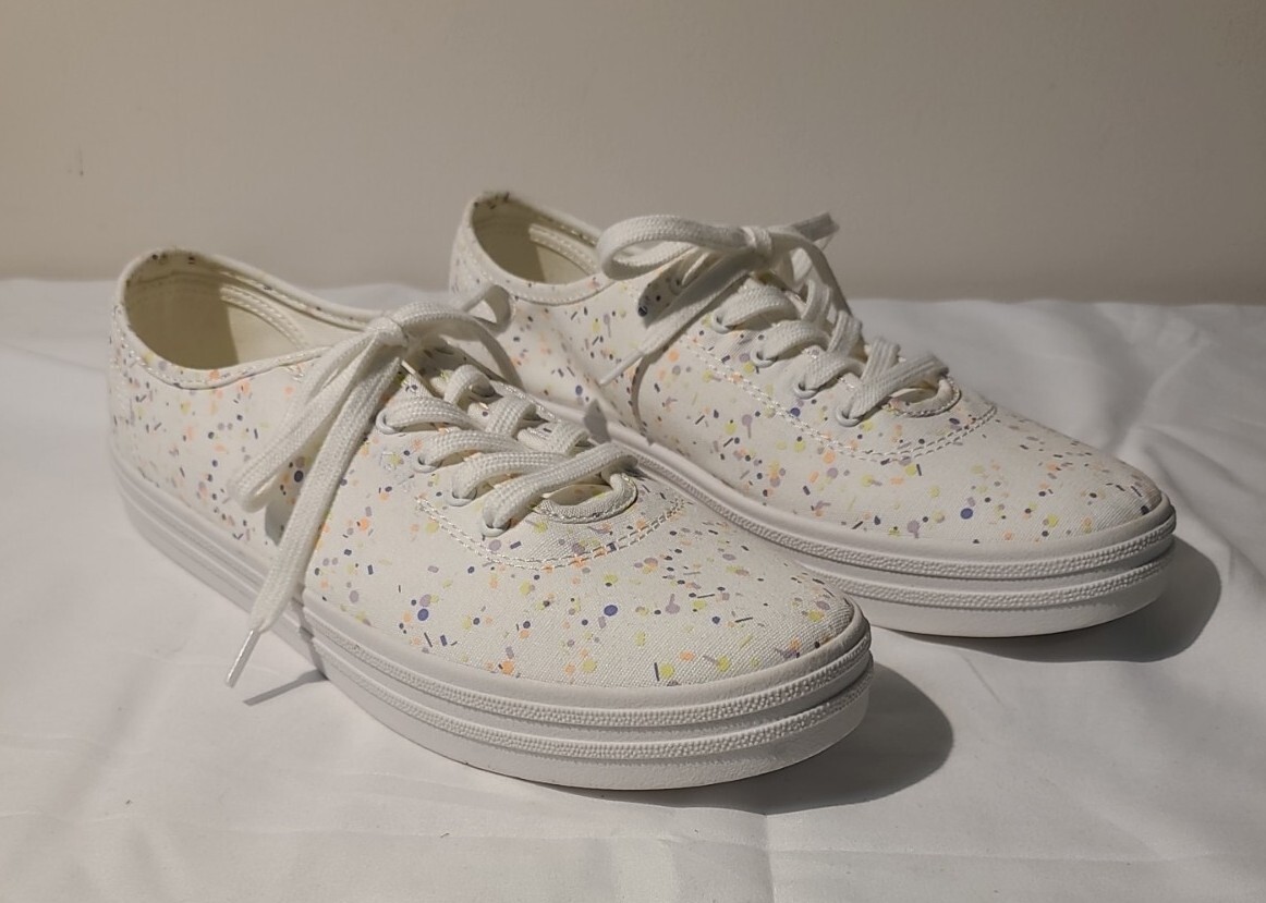 Keds Breezie Canvas White Confetti Casual Shoe Lace U… - Gem