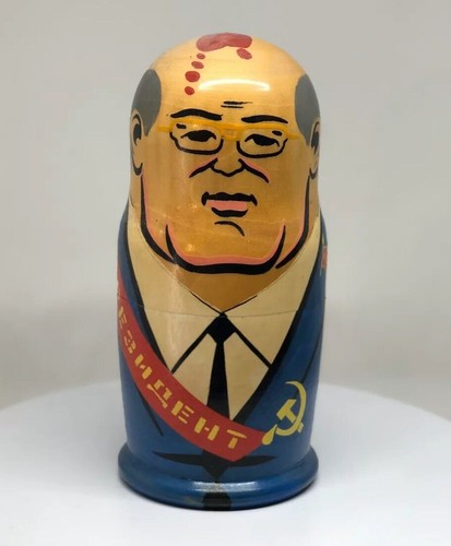 Rare Gorbachev Brezhnev Khrushchev Cold War Communists Russian Nesting ...