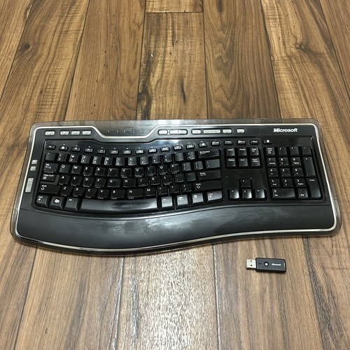 Microsoft 7000 Wireless Laser Keyboard 1345 Desktop With USB Receiver ...