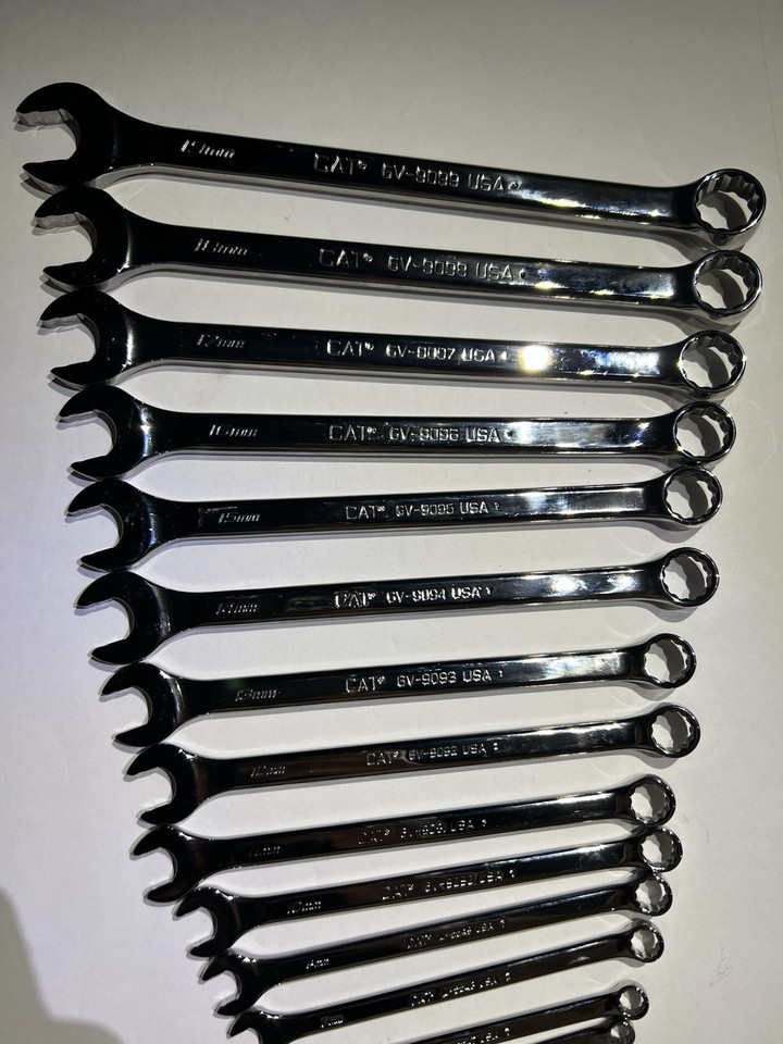CAT/ Snap-On USA 14 Piece Metric Flank Drive Plus Wrench Set 6mm-19mm ...