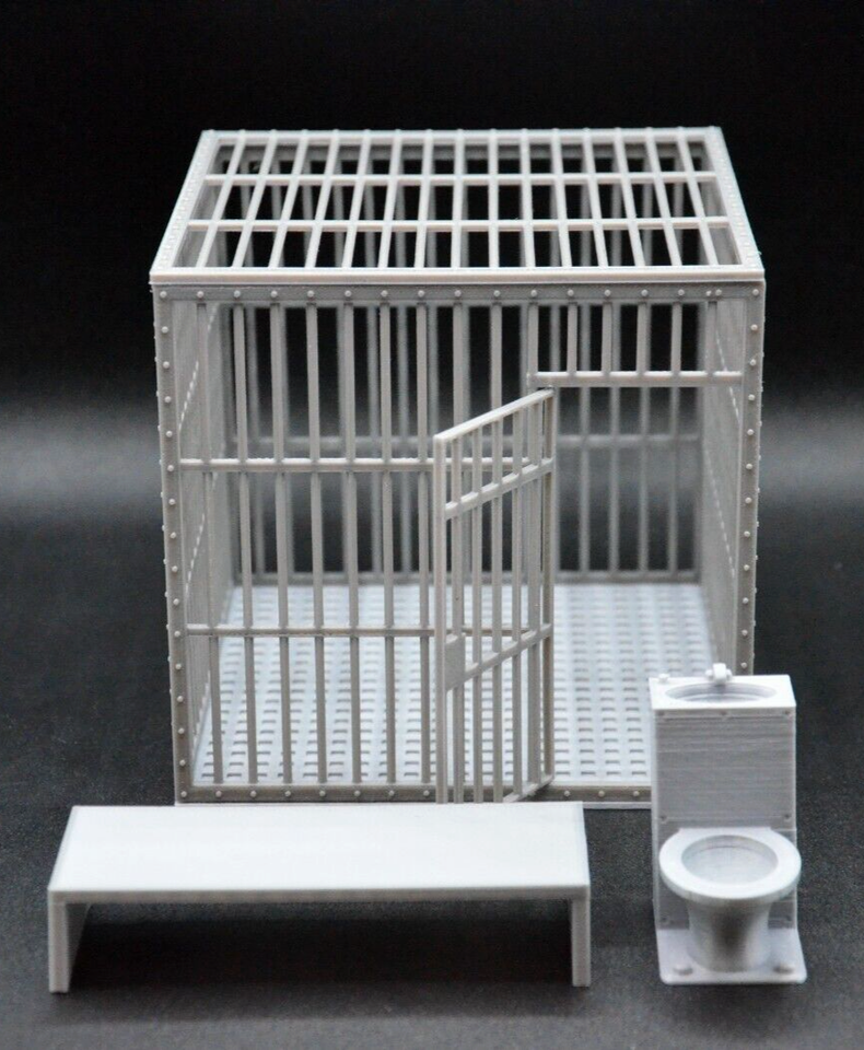 PRISON JAIL CELL PLAYSET 1:18 3.75 SCALE FIGURE DIORAMA GI JOE STAR ...