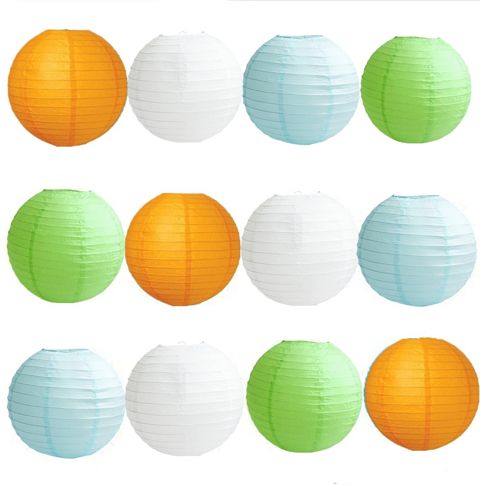 1/5/10 Round Paper Lantern Paper Lanterns Birthday Wedding Christmas ...