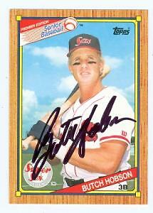Butch Hobson autographed Baseball Card (Red Sox) 1990 Topps Senior ...