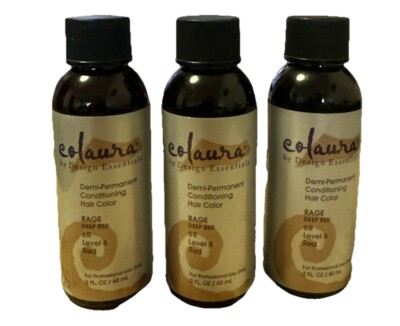 Design Essentials Colaura Demi Permanent Hair Color Rage(6R Deep Red) 3 ...