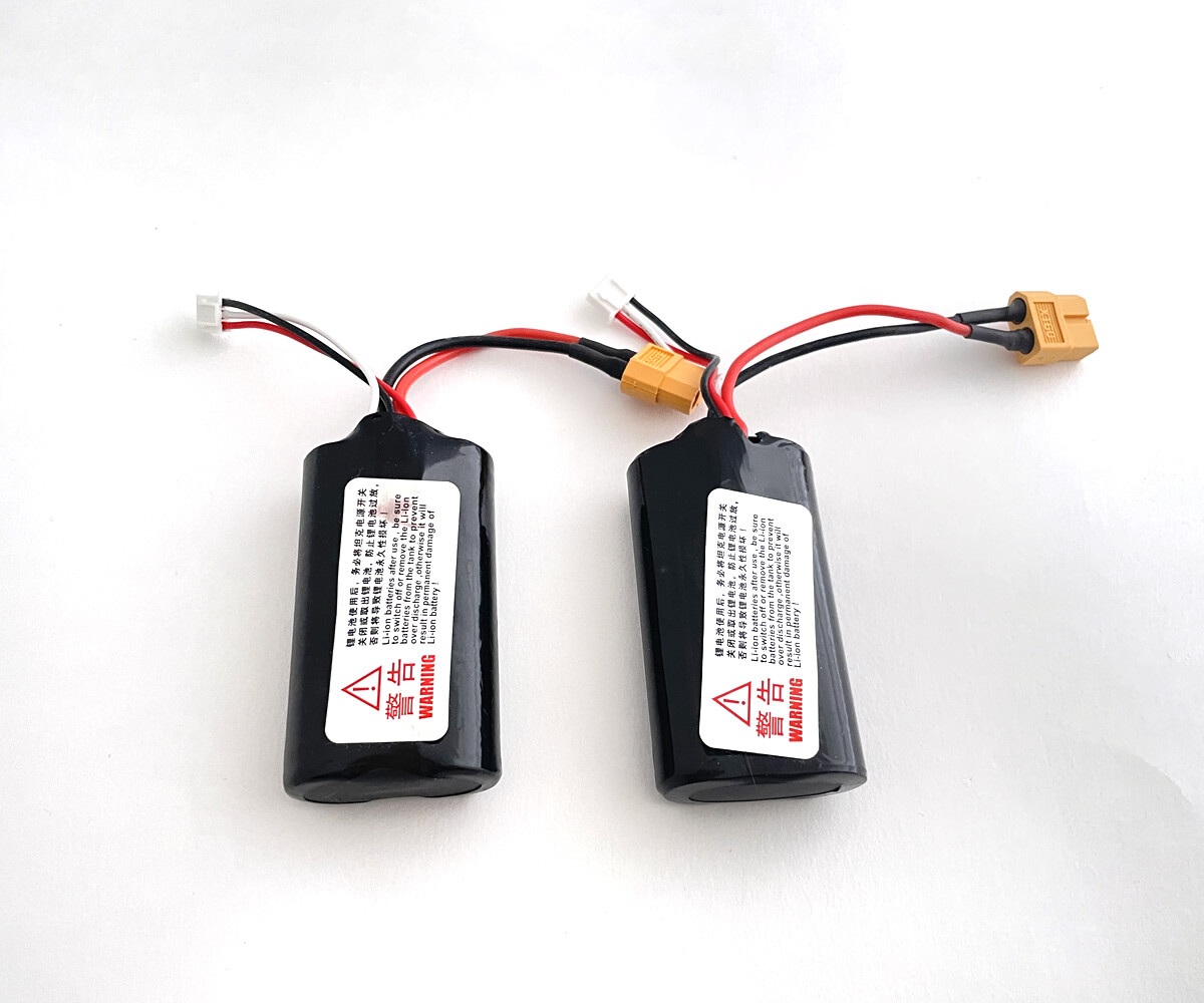 2 Pack 7.4V 1800mah Li-ion Batteries for 1/16 Henglong Remote Control ...