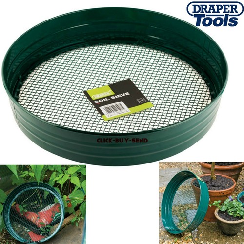 DRAPER POWDER COATED GARDEN SIEVE RIDDLE RIDDLER SOIL SIFTER COMPOST ...