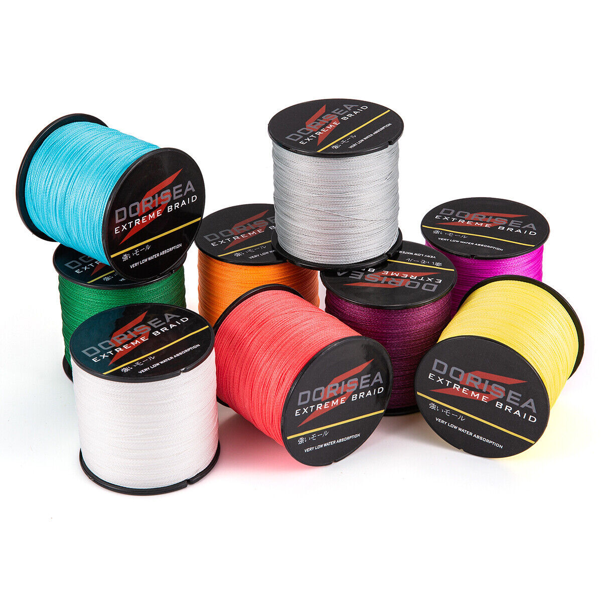 Dorisea Pro 100m-2000m Grey PE Dyneema Extreme Braided Fishing Line 6lb ...