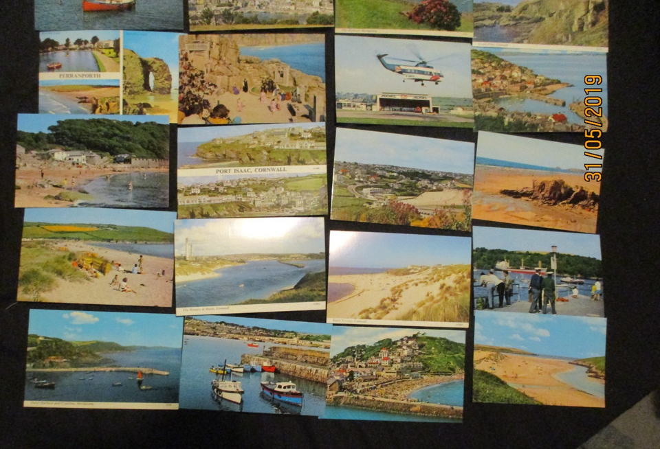 24 x unused Cornwall Postcards POLPERRO PAR FALMOUTH MOUSEHOLE MINACK ...