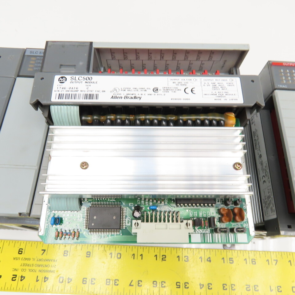 Allen Bradley SLC500 1746-OA16 Complete PLC Unit CPU Input Triac | eBay