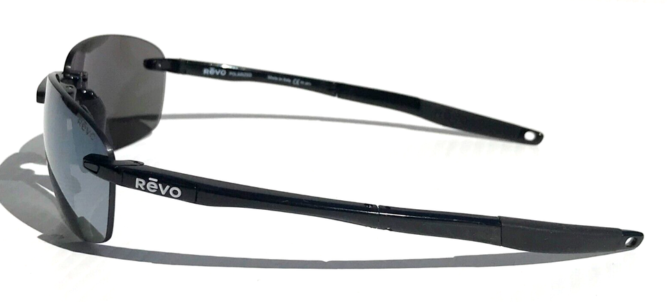 REVO DESCEND FOLD Shiny Black POLARIZED Grey Lens Sunglass 1140 01 GY ...