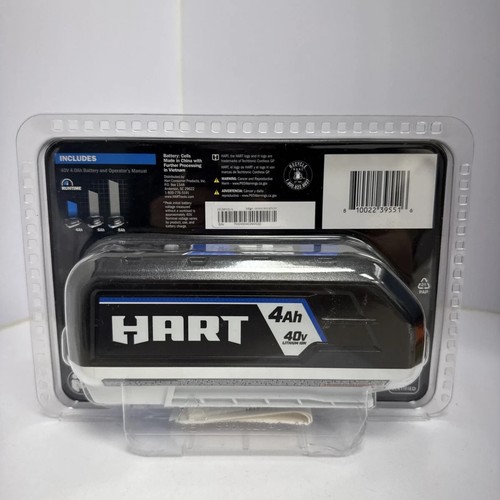 AUTHENTIC COMES WITH FULL FACTORY HART 40 Volt 4.0ah Battery - Black ...