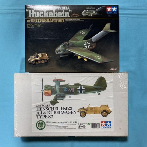 Tamiya 1/48 German Luftwaffe Aircraft Set Ta183A Hs123A1 Model Kits ...