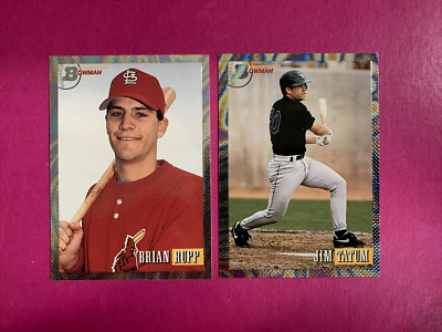 🐶 1993 Bowman Foil Players of the Year Brian Rupp #700 & Jim Tatum #339 ...