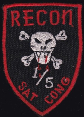 USMC Theater Made Recon 1st Bn 5th Marines SAT CONG Vietnam Patch AA | eBay