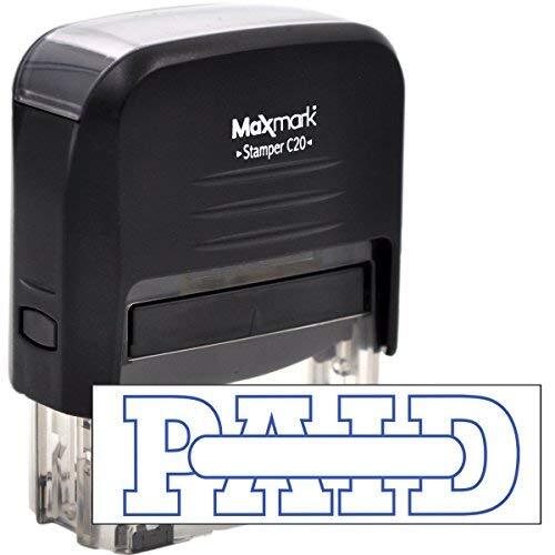Self Inking Rubber Stamp with Blue Ink Paid | eBay