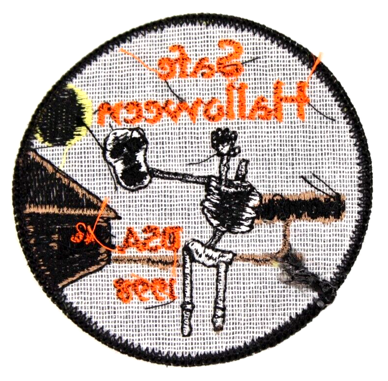 1998 Safe Halloween Boy Scouts Patch BSA Skeleton Skull | eBay