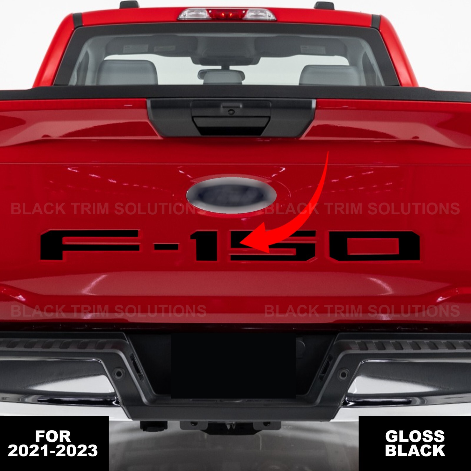 Gloss Black Vinyl Tailgate Letter Decals For 2021 2022 2023 Ford F150 F ...