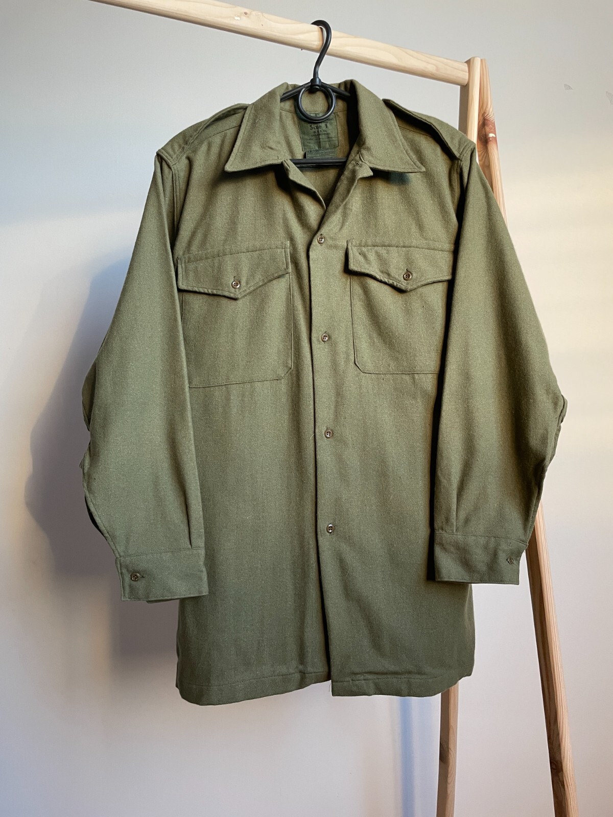 British Army Vintage Military M37 Wool Flannel Shirt Size 1 | eBay