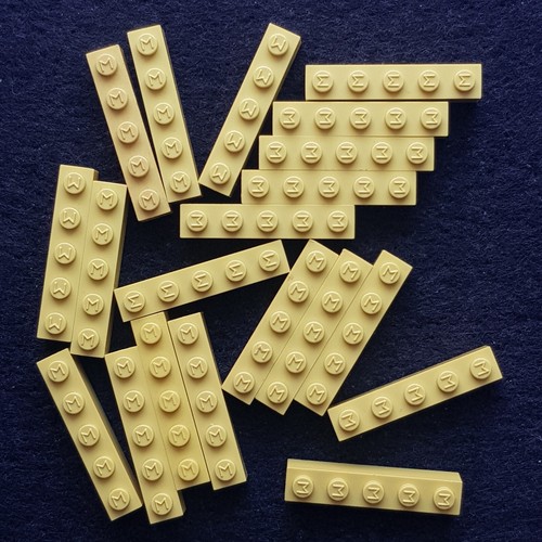 LEGO MODULEX 20 YELLOW BRICKS 1x5 WITH M LOGO ON STUDS | eBay UK