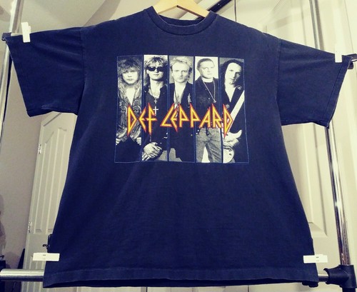 SHIPS PRIORITY vintage XL 1992 Def Leppard ADRENALIZE T-shirt band ...