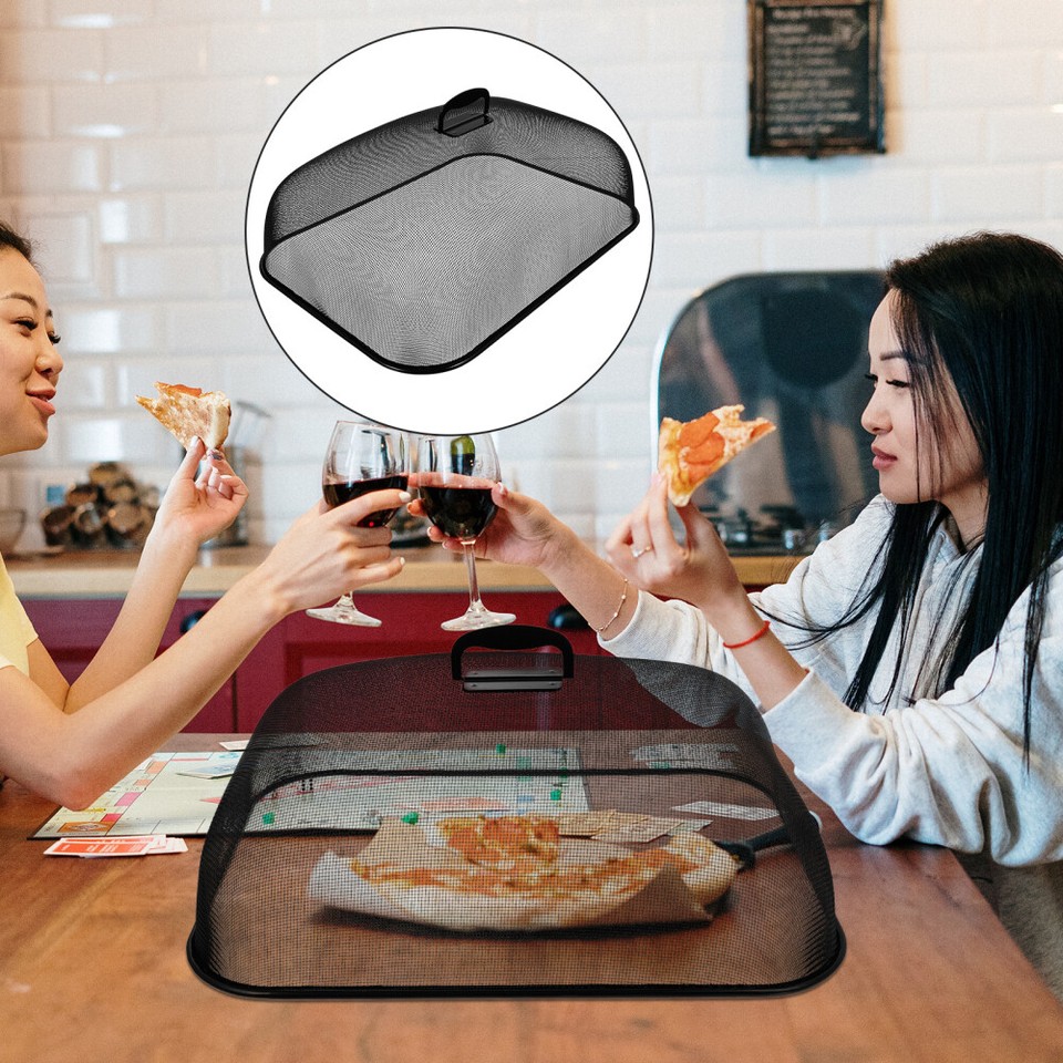 Food Protector Cloche Pop-up Food Umbrella Dish Iron Cover Metal Dining ...