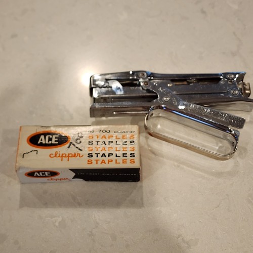 Vintage Ace Clipper Stapler No 700 Ace Fastener Corp with Staples USA ...