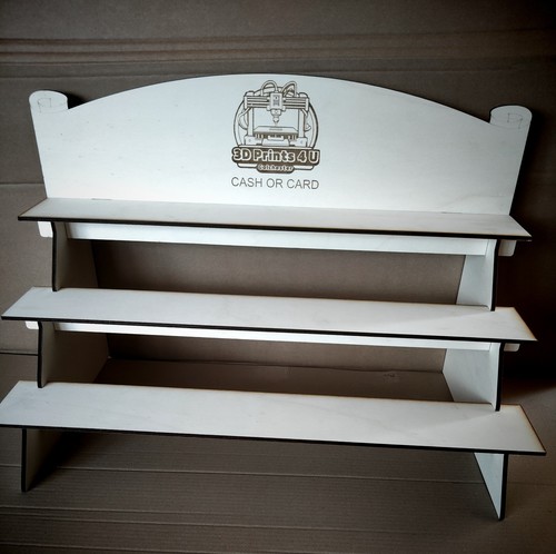 Sturdy 3 tier Flatpack Slot Together Shelves Craft Exhibitors Display ...