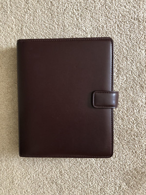 Day-Timer - 3-Ring Organizer - Flawless Brown Leather Planner with Most ...