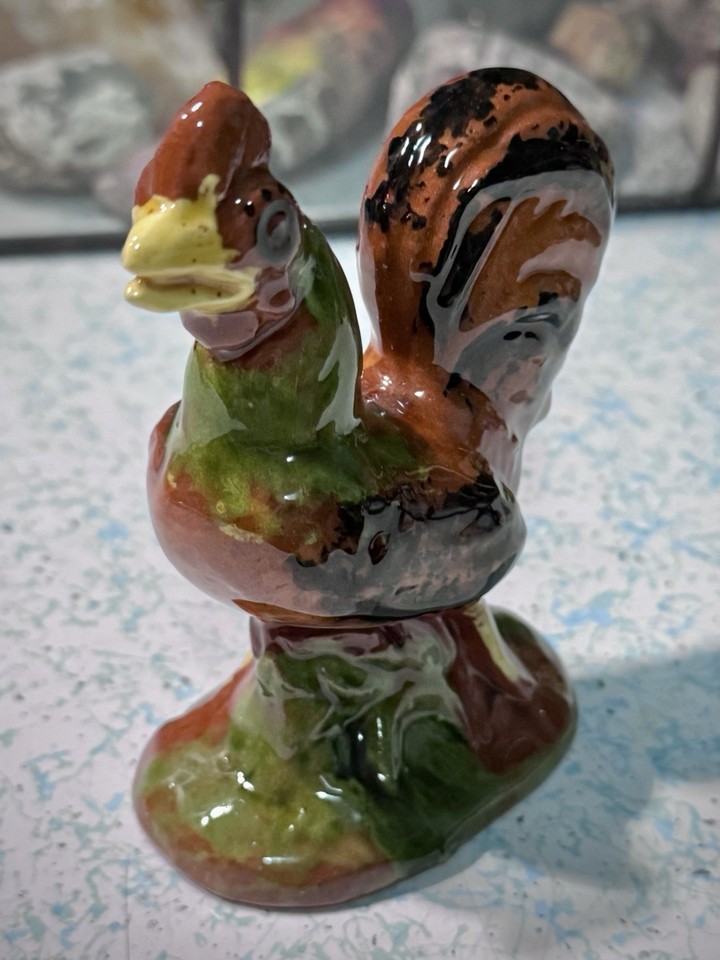 Breininger Pottery, Glazed Redware, Rooster, Figurine, 2003, 4.5”T ...