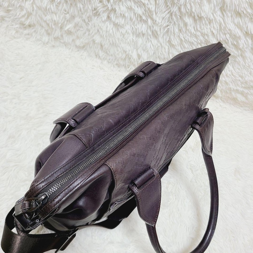 [Rare] TUMI Business Bag with Logo Embossing, All Leather, 2-Way, A4 ...